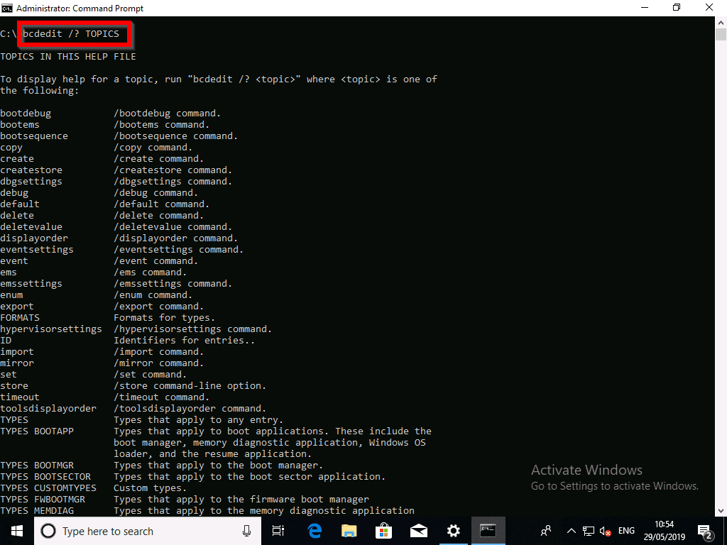 BCDEdit-help-list-by-topic | Itechguides.com BCDEdit-help-list-by-topic | Itechguides.com