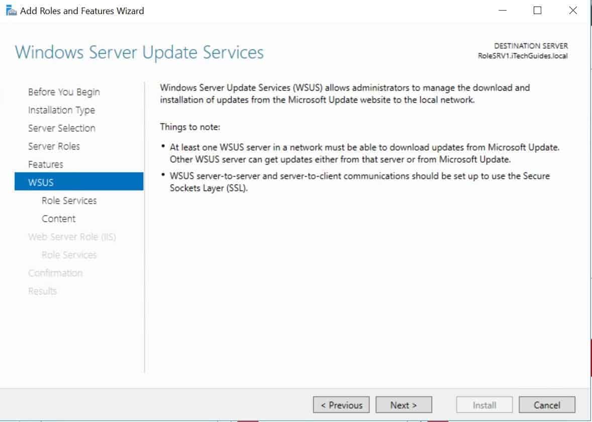 Wsus Windows Server 2016 Installation And Configuration
