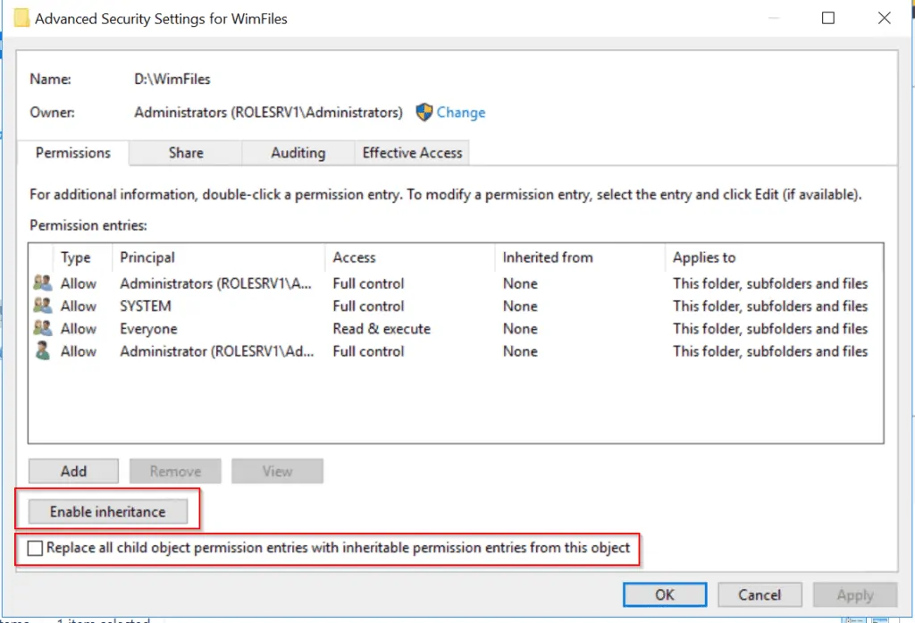 NTFS Permissions with Share Permissions Compared - Itechguides