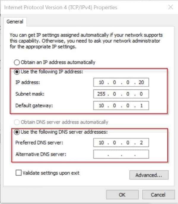 Dhcp Vs Static Ip Set Static Ip Or Enable Dhcp In Windows 10