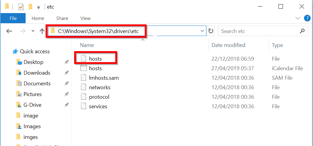 open-path-to-hosts-file | Itechguides.com
