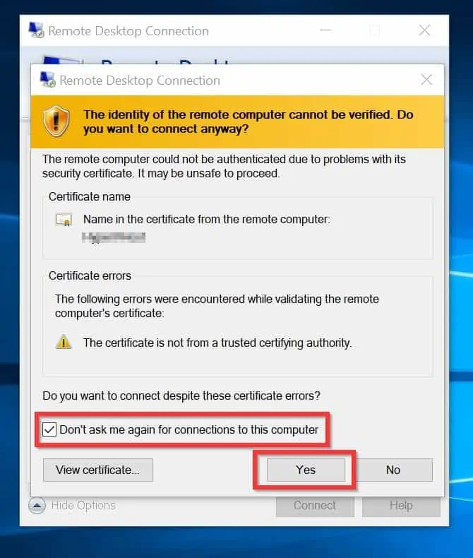 Remote Desktop Connection An Internal Error Has Occurred [fixed