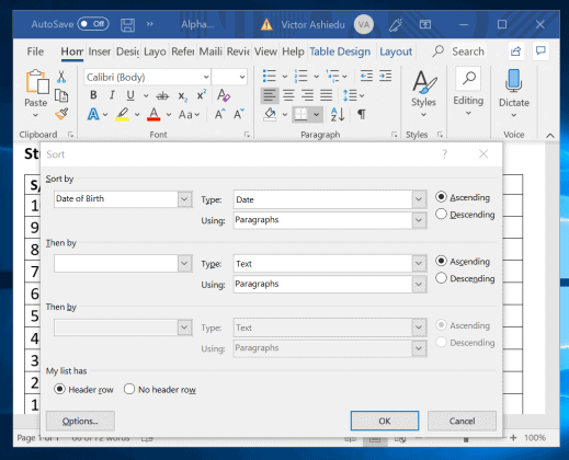 How to Alphabetize in Microsoft Word - Itechguides