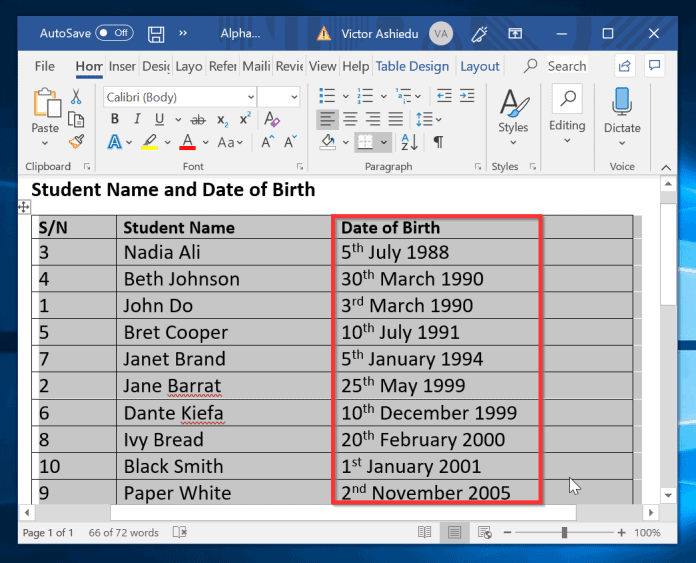 How to Alphabetize in Microsoft Word - Itechguides