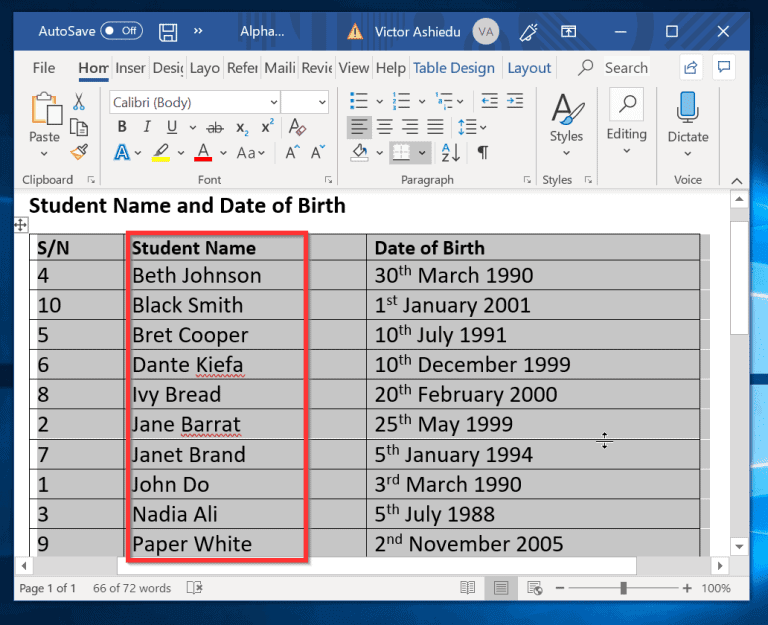 How to Alphabetize in Microsoft Word - Itechguides