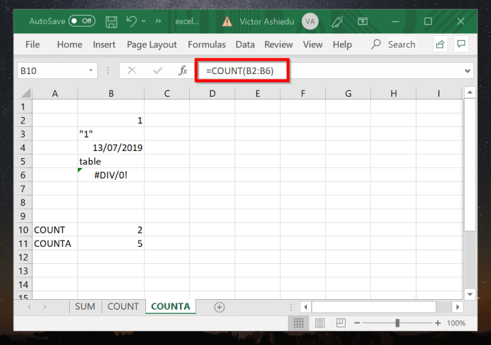 Excel Count: How to Count in Excel with Examples