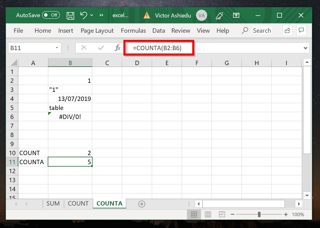 Excel Count: How to Count in Excel with Examples