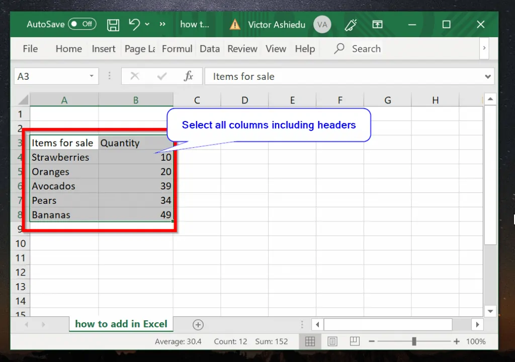 How to Sum in Excel with Examples - Itechguides