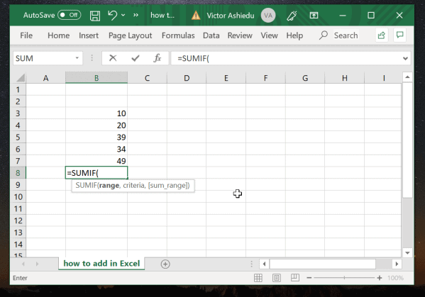 How to Sum in Excel with Examples - Itechguides
