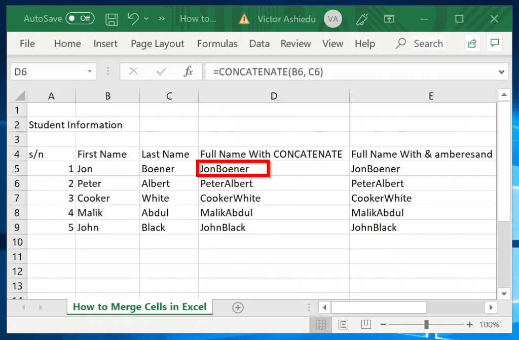 How to Merge Cells in Excel in 2 Easy Ways | Itechguides