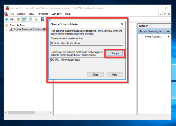 Transfer Schema Master Role with MMC or NTDSUTIL - Itechguides