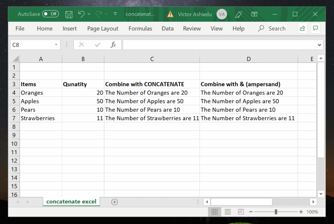 Concatenate Excel How To Concatenate Join Columns And Strings