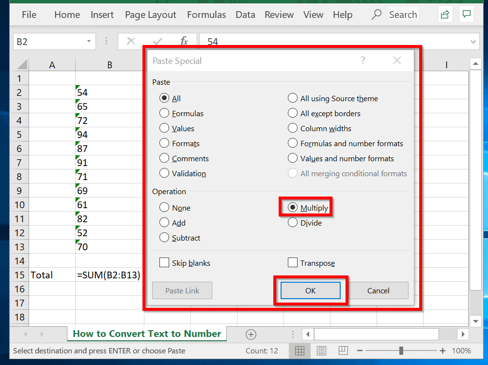 How to Convert Text to Number in Excel (4 Methods) - Itechguides