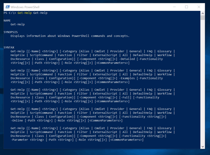 Powershell Get Help Get Help In Powershell With Get Help Command