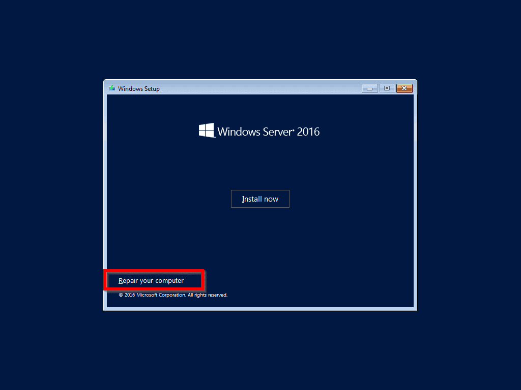 2 Ways to Boot Windows Server 2016 to Recovery Mode - Itechguides