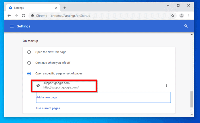Set Homepage in Chrome (Google Chrome) From Settings or Group Policy