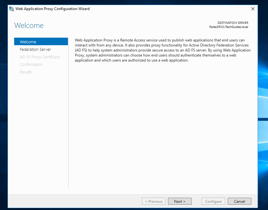 configure windows server 2016 as proxy server