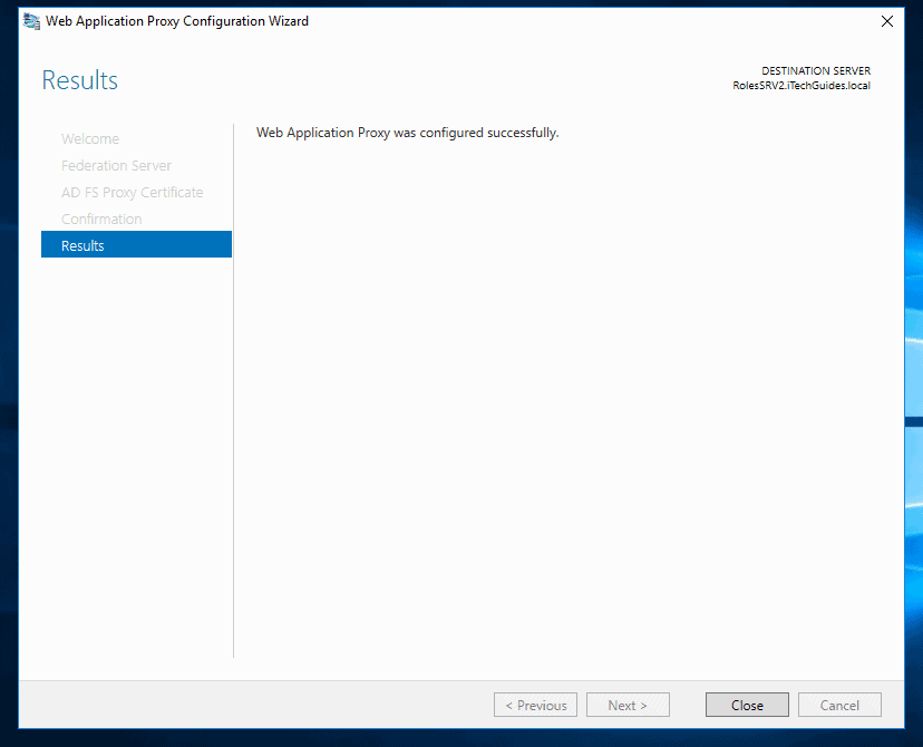 Web Application Proxy In Windows Server 2016 Configuration