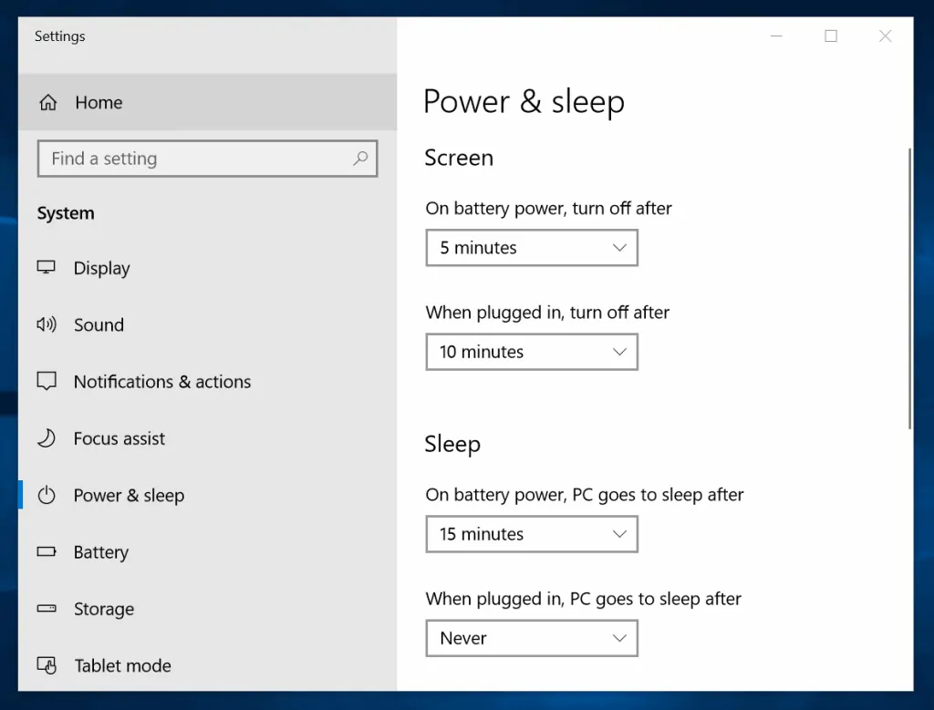 How to Change Screen Time Out Setting in Windows 10 - Itechguides