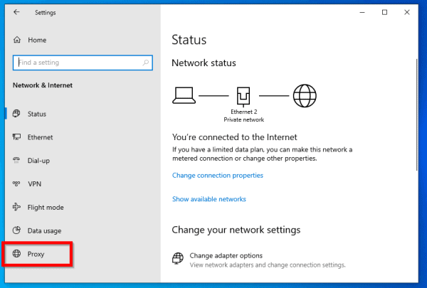 Windows could not automatically detect this network's proxy settings ...
