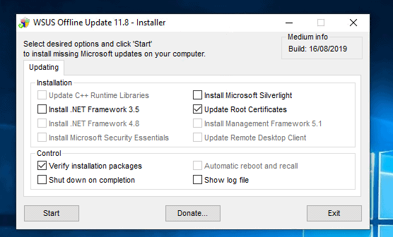 WSUS Offline Update: Install Microsoft Updates to Offline Computers