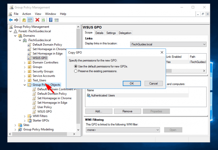Group Policy Windows Updates Server 2016: Configure GPO for WSUS