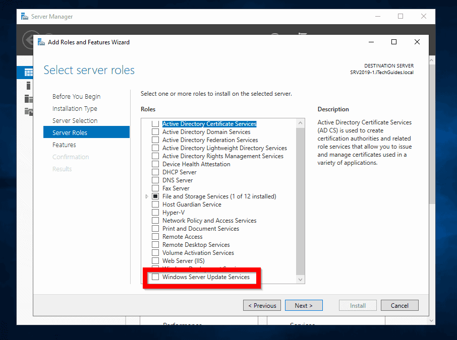 How To Install And Configure Wsus In Windows Server 2019 Itechguides