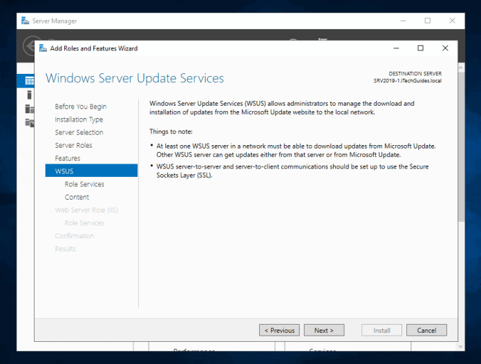 Configure WSUS Server 2019: Install and Configure WSUS in Server 2019