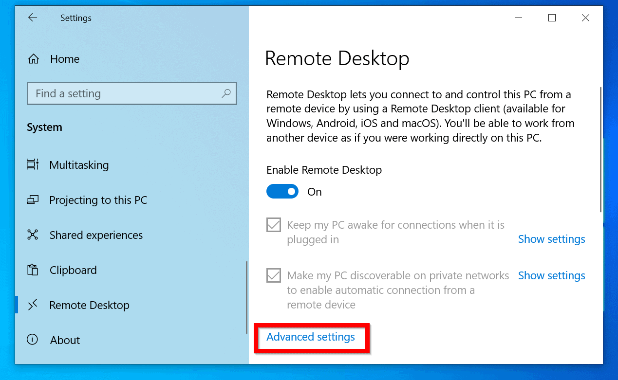 How to Turn on Remote Desktop on Windows 10 (2 Methods) - Itechguides How to Turn on Remote Desktop on Windows 10 (2 Methods) - Itechguides