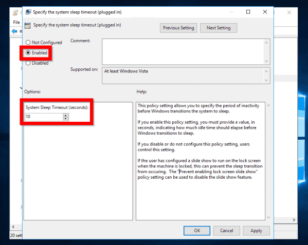 Windows Server 2016 Lock Screen Timeout: Set from Desktop or GPO
