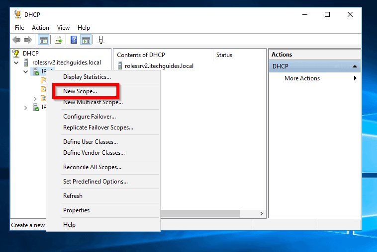 How to Setup DHCP Server 2016 | Itechguides