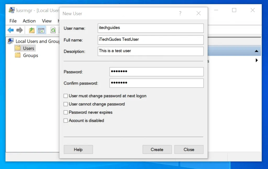 How to Add a Local User in Windows 10 (3 Methods) - Itechguides