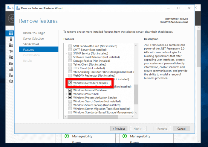 Disable Windows Defender Server 2016 | Itechguides.com