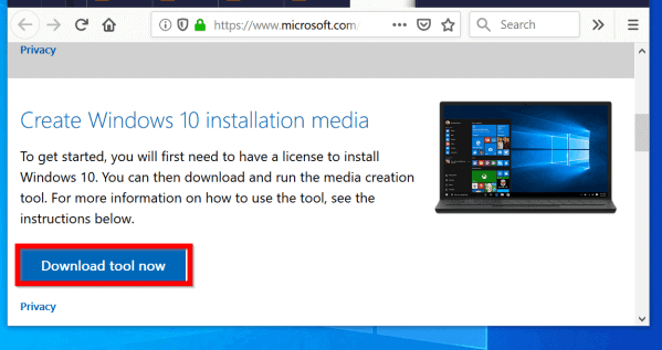 Download Windows 10 ISO with Media Creation Tool | Itechguides.com