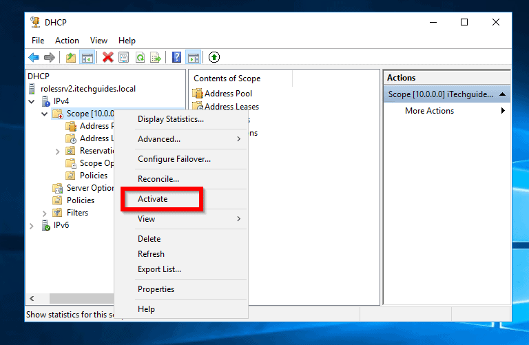 How to Setup DHCP Server 2016 | Itechguides