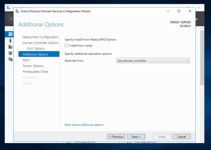 Install Active Directory Server 2016: Install AD and Promote to DC