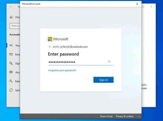 Sign in With a Microsoft Account: Sign into Windows 10 with a MS Account