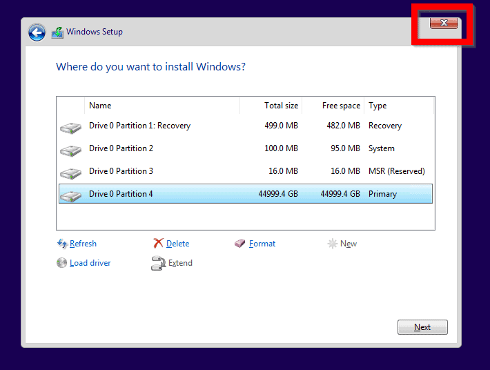 We Couldn't Format the Selected Partition: [Error: 0x80070057] Fix