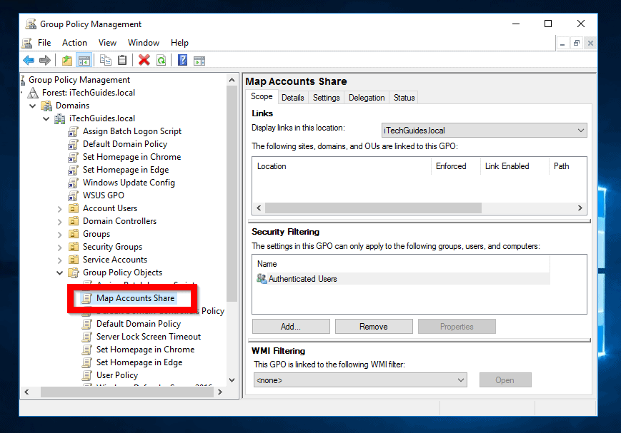 How to Map Network Drive in Windows 10 with Group Policy - Itechguides