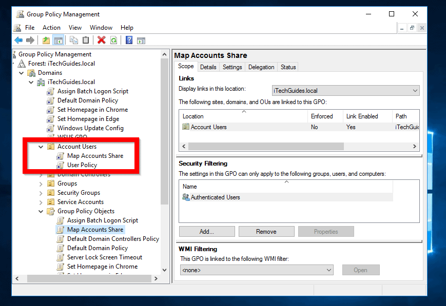 How to Map Network Drive in Windows 10 with Group Policy - Itechguides