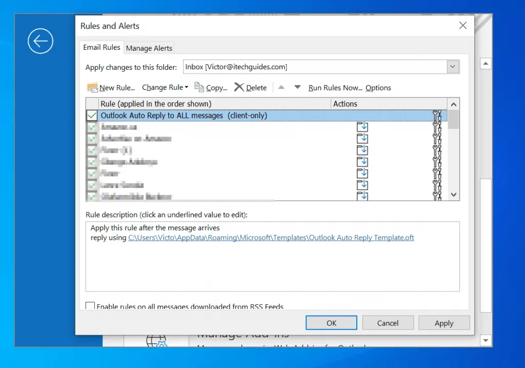 How to Setup Outlook Automatic Message Reply - Itechguides