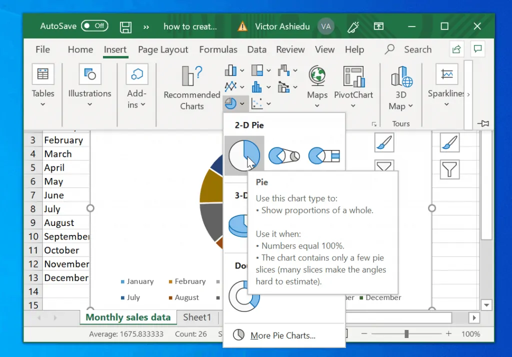 How to Create a Pie Chart in Excel and Google Sheets - Itechguides