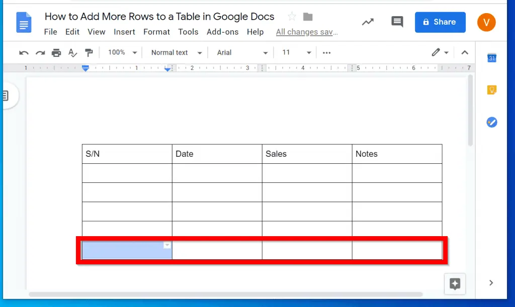 How to Add More Rows to a Table in Word and Google Docs - Itechguides