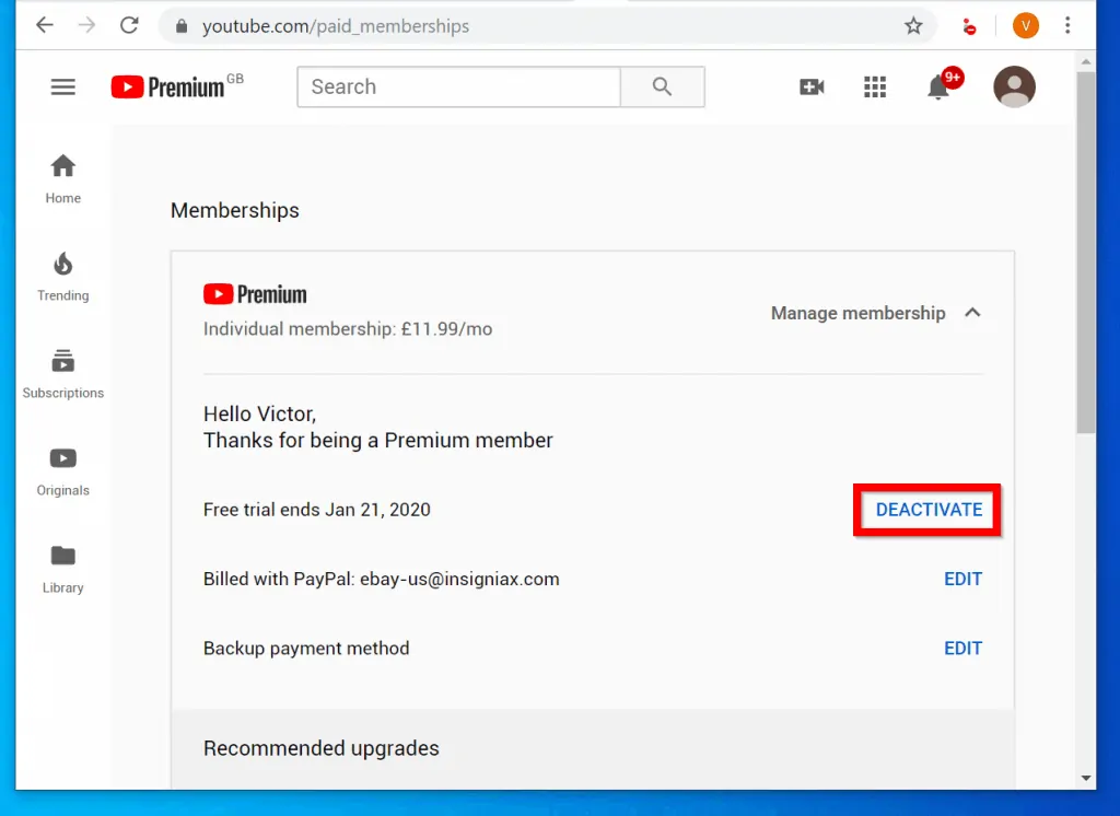 How to Cancel YouTube Red (YouTube Premium) - Itechguides