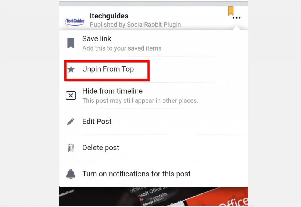 How to Pin a Post on Facebook - Itechguides
