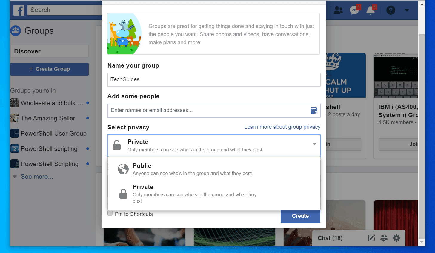 How to Create a Facebook Group - Itechguides
