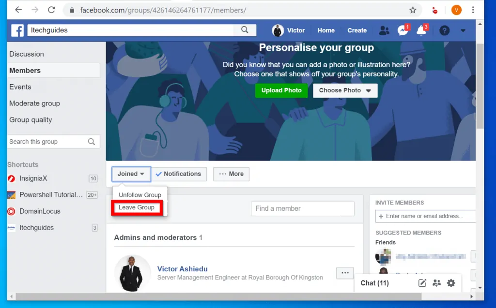 How to Delete a Facebook Group - Itechguides