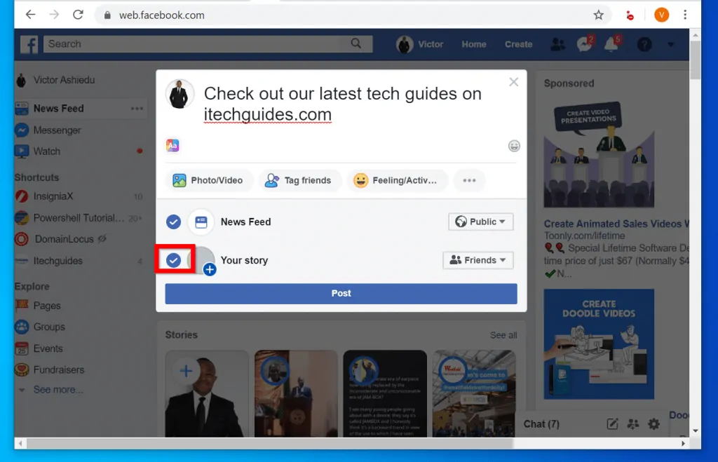 How to Post on Facebook - Itechguides