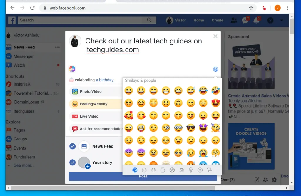 How to Post on Facebook - Itechguides