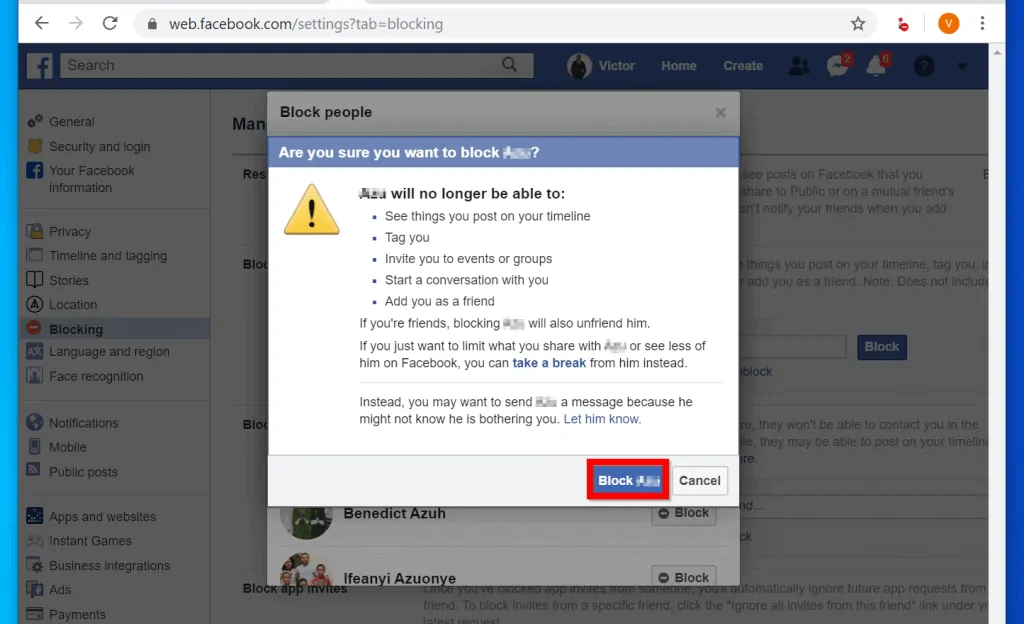How to Block People on Facebook - Itechguides